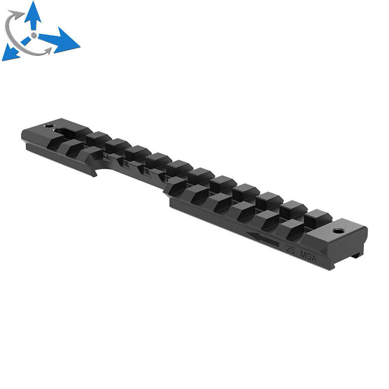 CZ 457 steel scope base [picatinny rail] | left hand 25 MOA